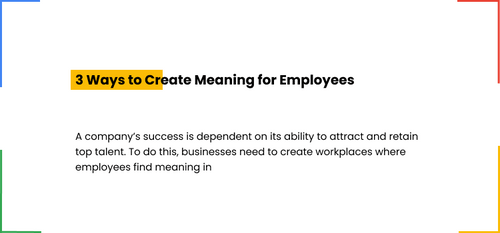 Define the job